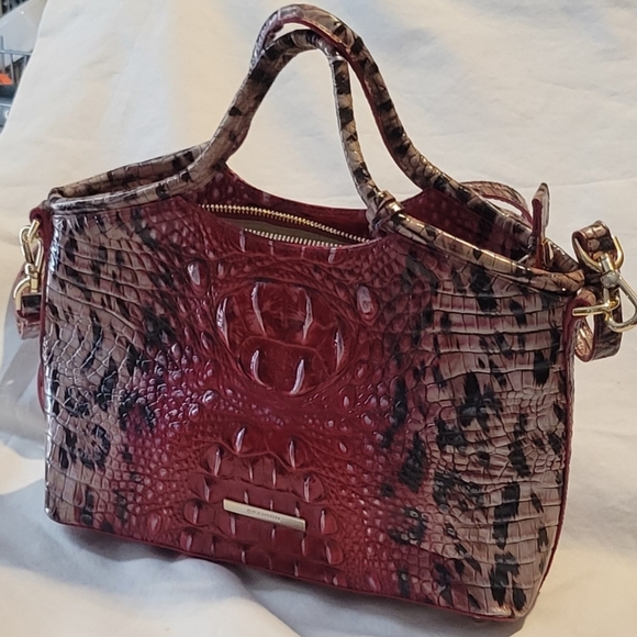 Brahmin | Bags | Brahmin Red Crocodileembossed Satchel | Poshmark
